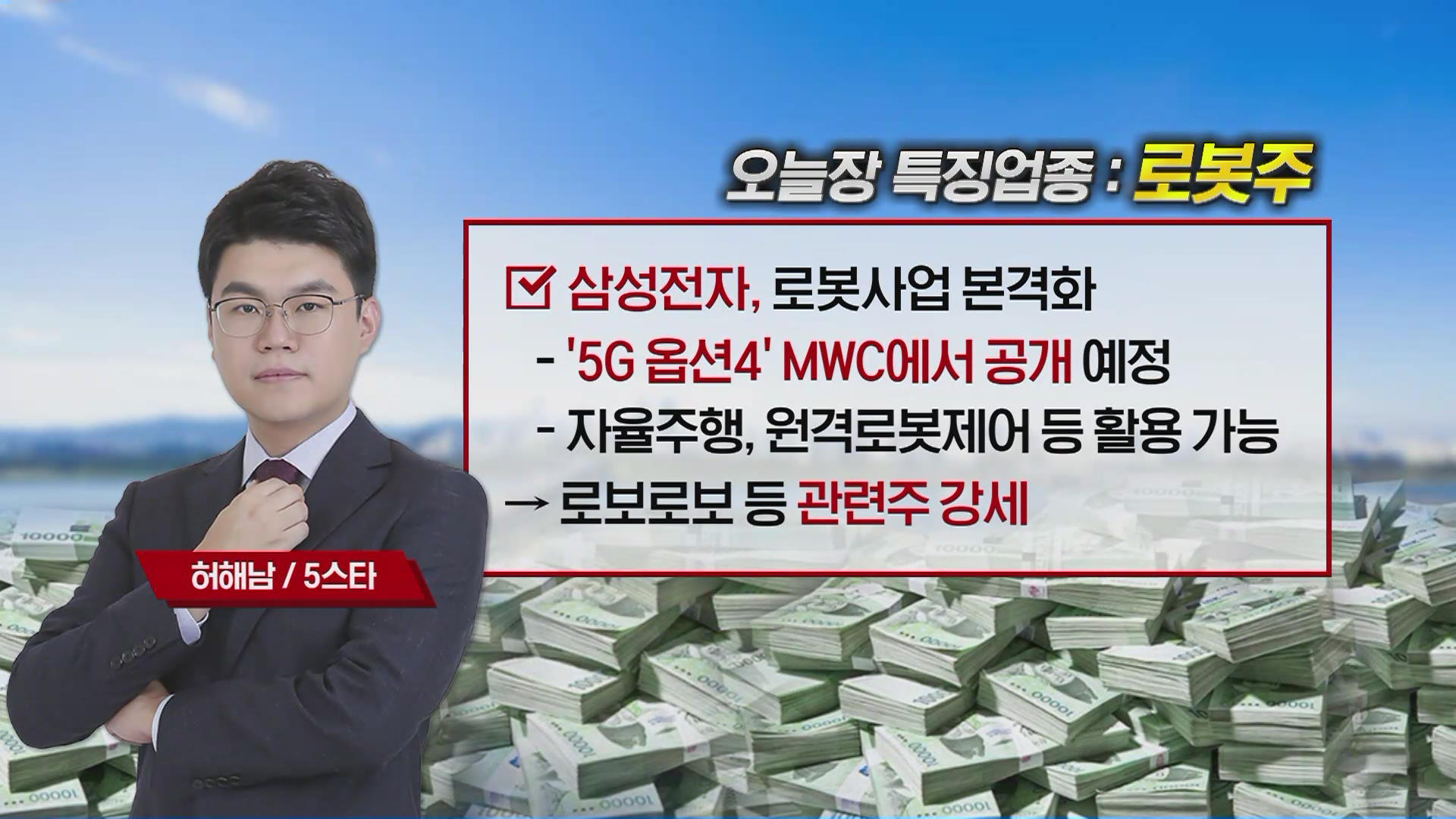 [5스타 오후 장 투자전략] 삼전, MWC서 ‘5G 옵션4’ 공개 예정…관련 수혜주는? - SBS Biz