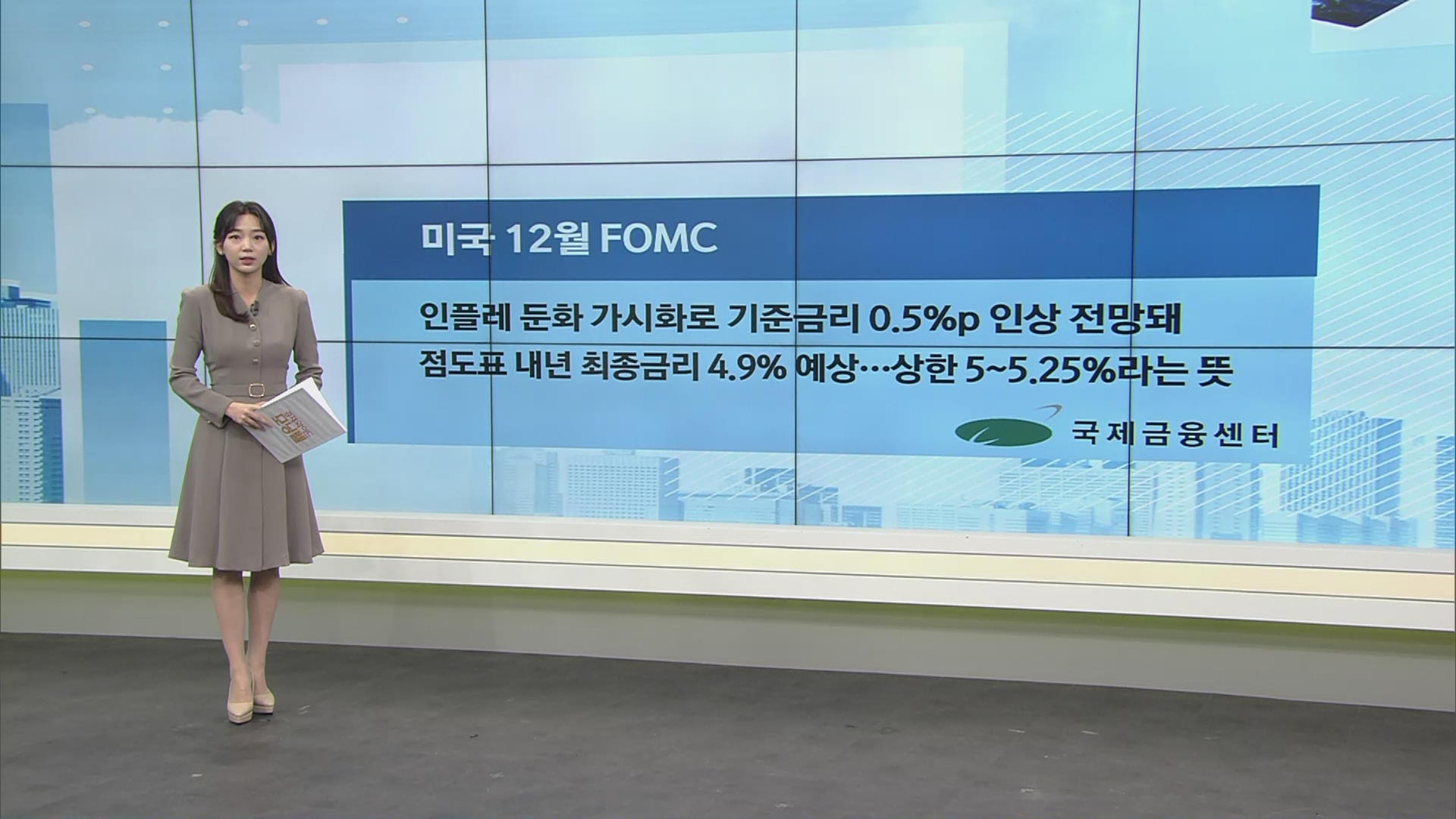 美 12월 FOMC, 인플레 둔화 가시화로 기준금리 0.5%p 인상 전망돼 - SBS Biz