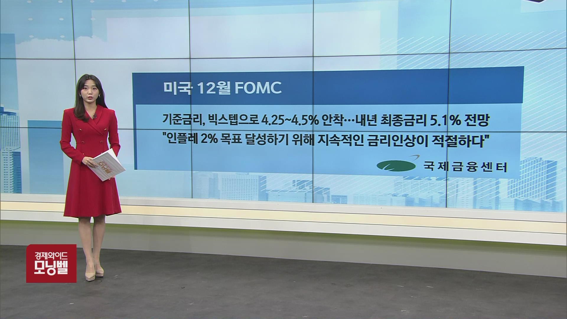 美 12월 FOMC, 기준금리는 빅스텝으로 4.25~4.5% 안착…내년 최종금리 5.1% 전망 - SBS Biz