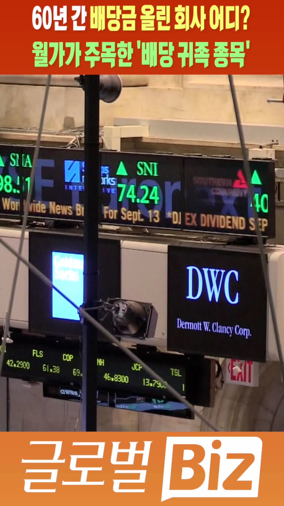 [숏폼] 60년 간 배당금 올린 회사 어디? 월가가 주목한 '배당 귀족 종목' - SBS Biz