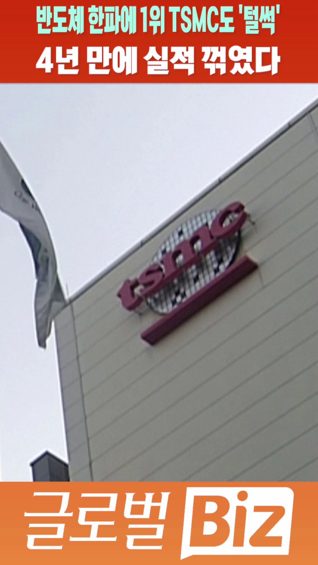 [숏폼] 반도체 한파에 1위 TSMC도 '털썩' 4년 만에 실적 꺾였다 - SBS Biz
