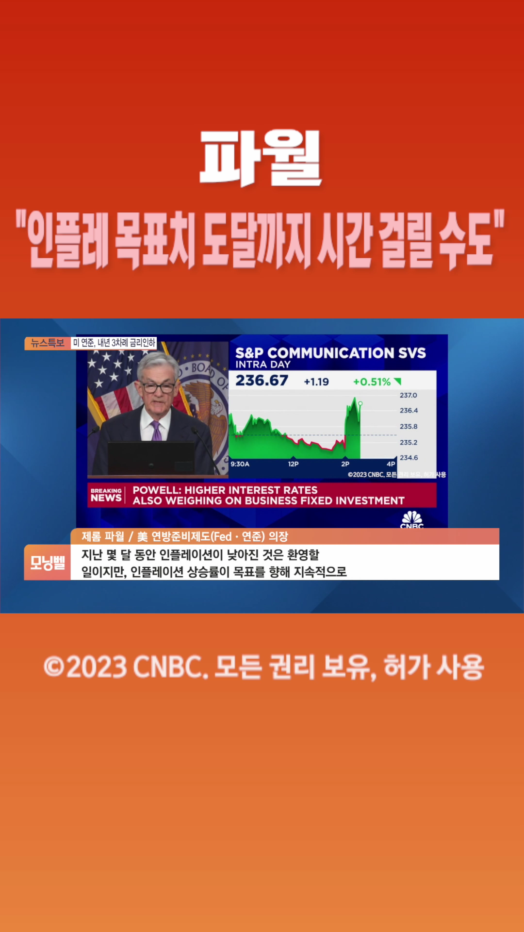 [숏폼] 파월 "인플레 목표치 도달까지 시간 걸릴 수도" - SBS Biz