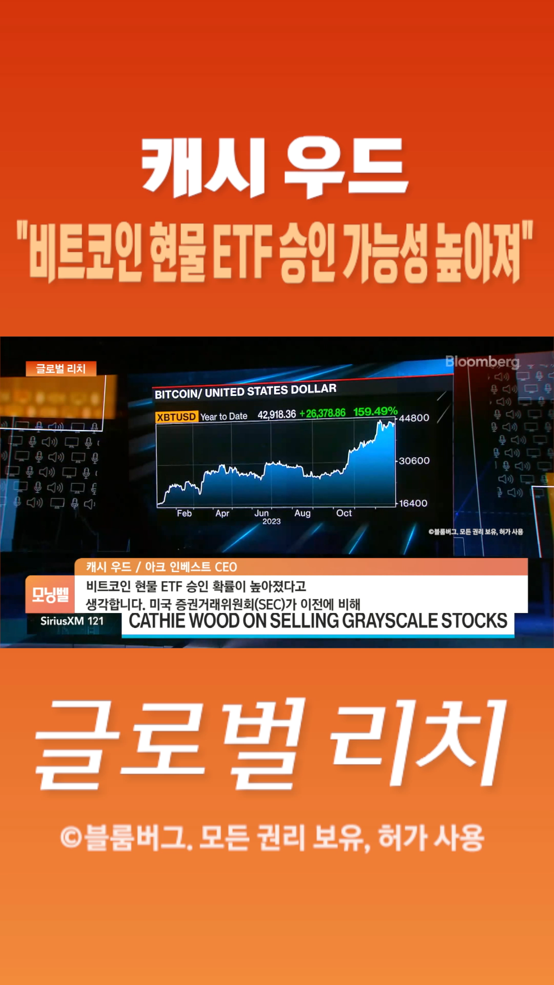 [숏폼] 캐시 우드 “비트코인 현물 ETF 승인 가능성 높아져” - SBS Biz