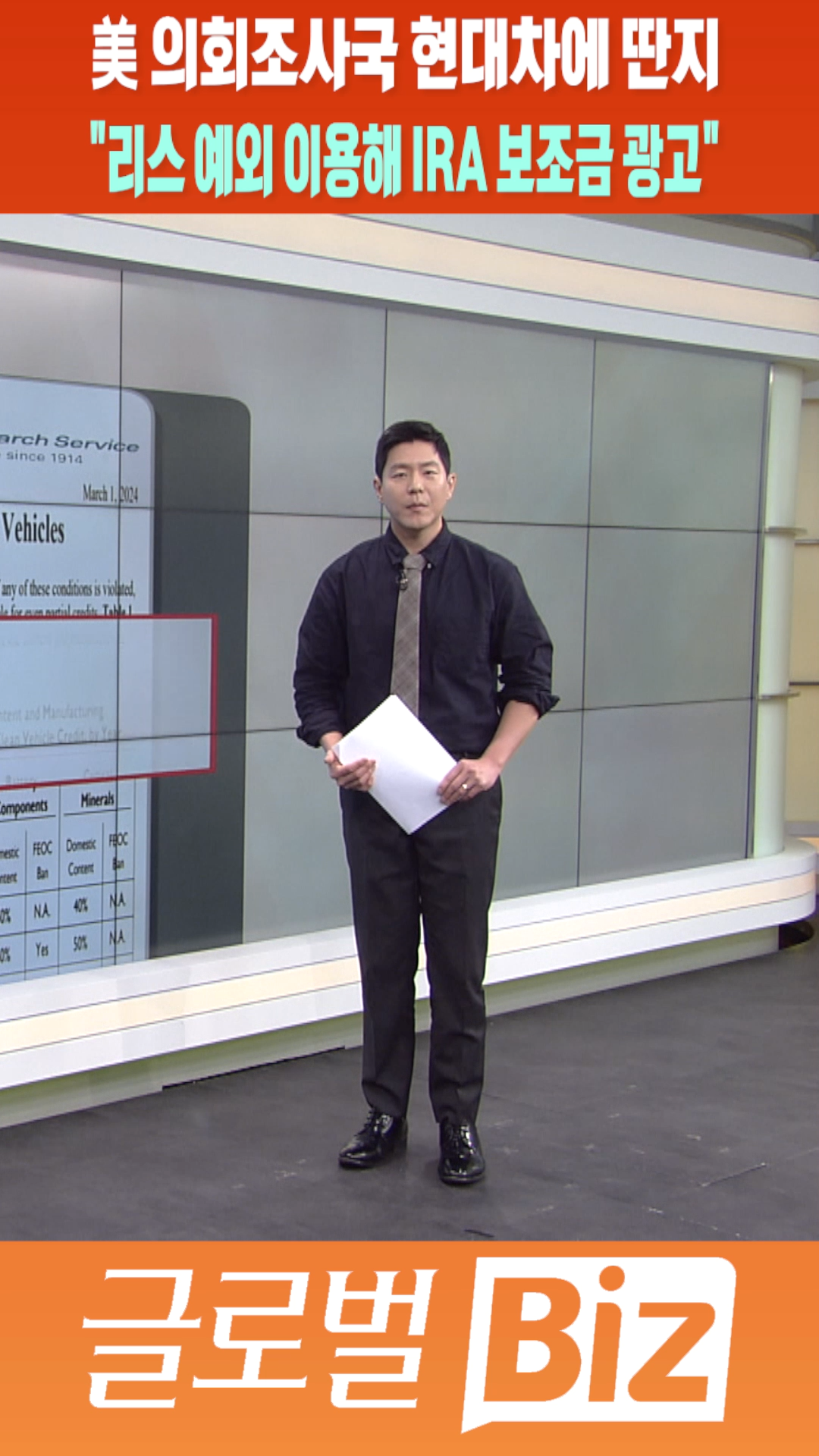 [숏폼] 美 의회조사국 현대차에 딴지 "리스 예외 이용해 IRA 보조금 광고" - SBS Biz