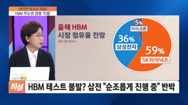 HBM에 엇갈린 삼성·SK…주도권 경쟁 '치열' - SBS Biz