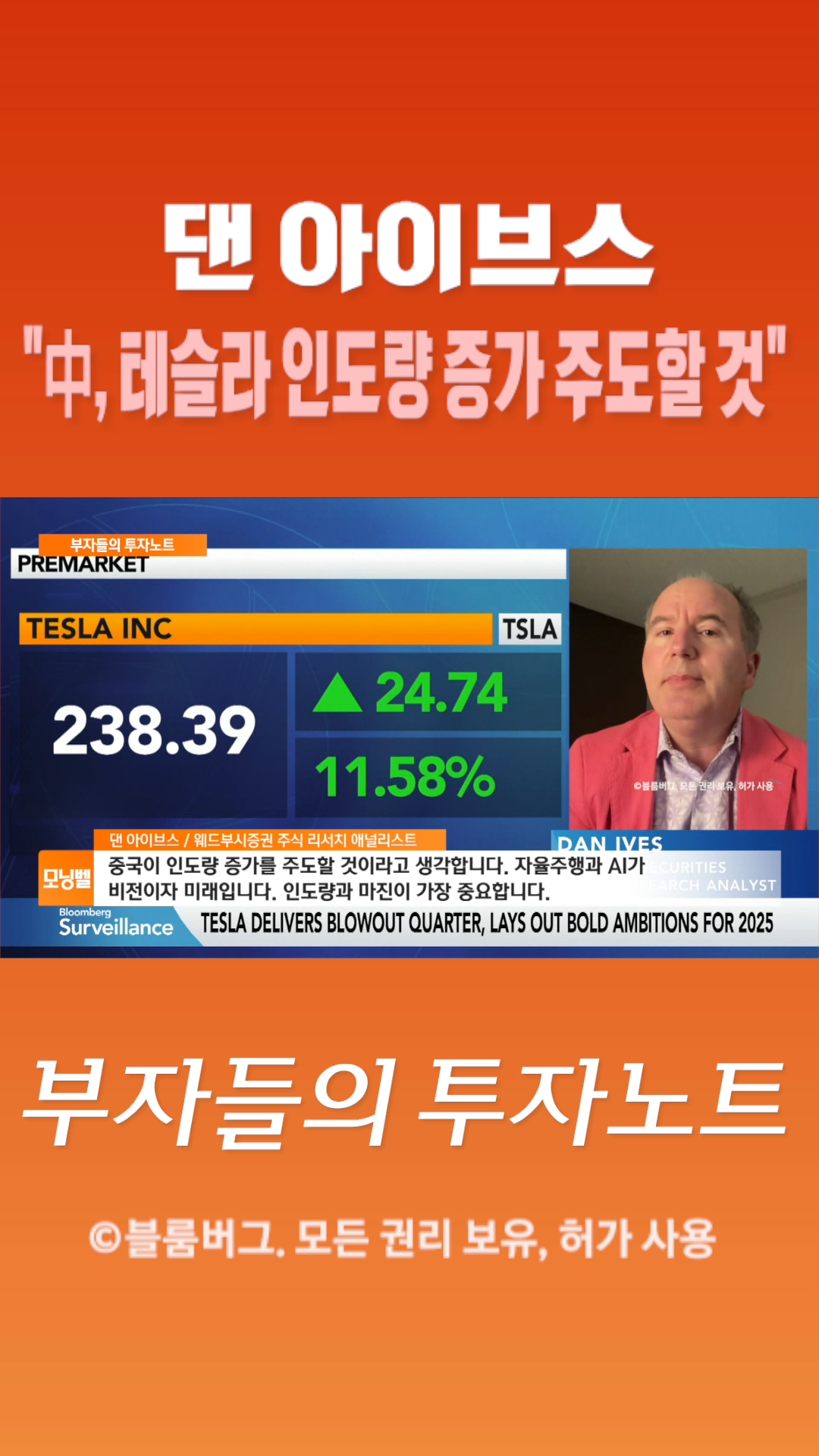 [숏폼] 댄 아이브스 "中, 테슬라 인도량 증가 주도할 것" - SBS Biz